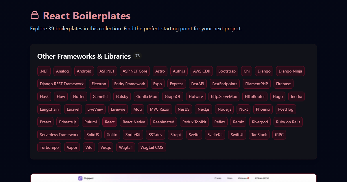 The Best React Boilerplates & Templates | BoilerplateVault